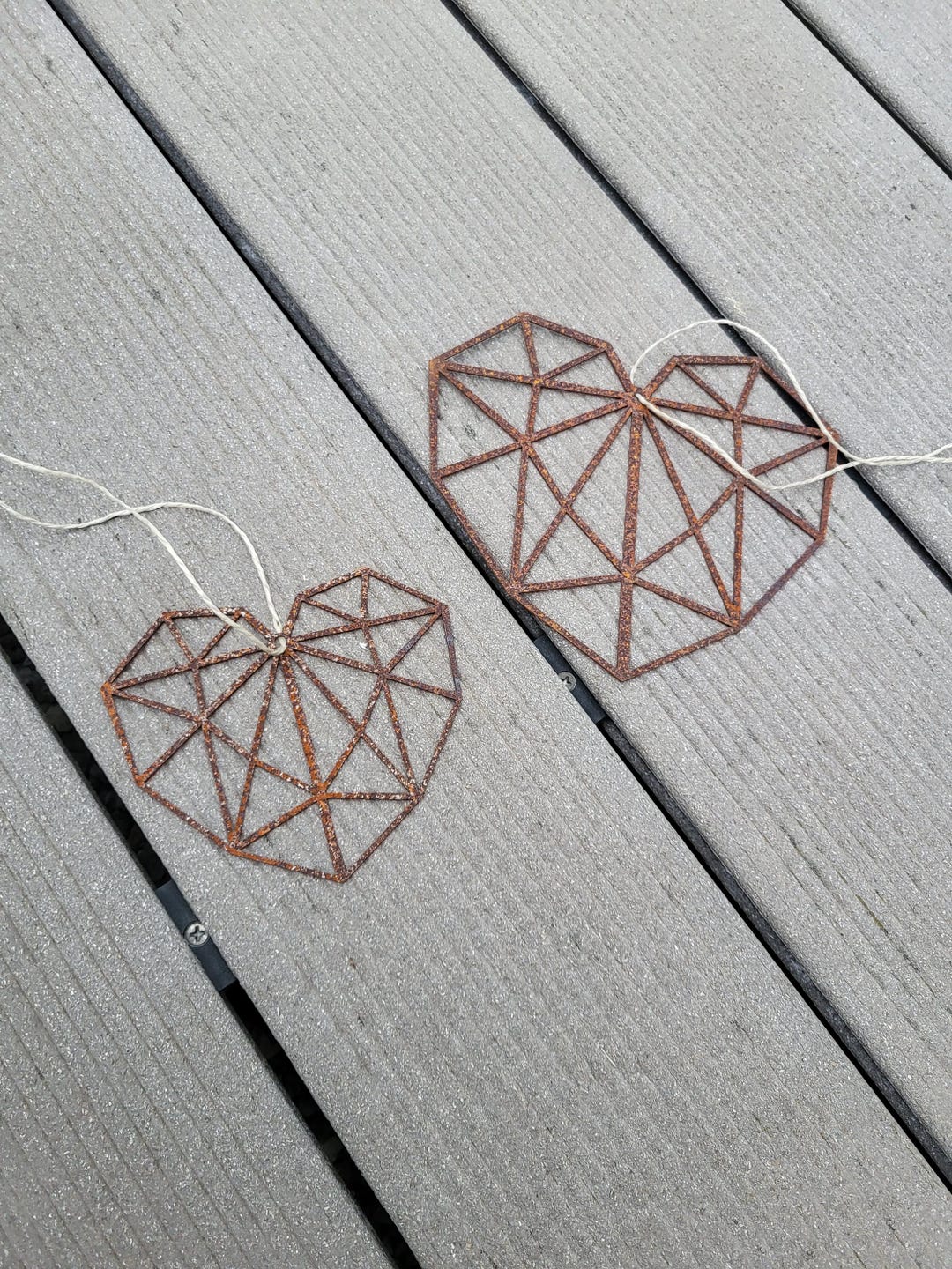 Crystal Heart Made of Rust, Rusty Decoration, Filigree Work, Hearts ...