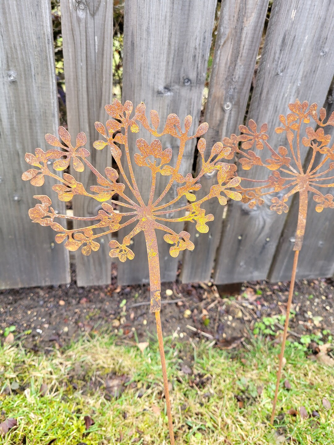 Plug, Flower, Dandelion, Garden Plug Made of Patina, Decoration for ...