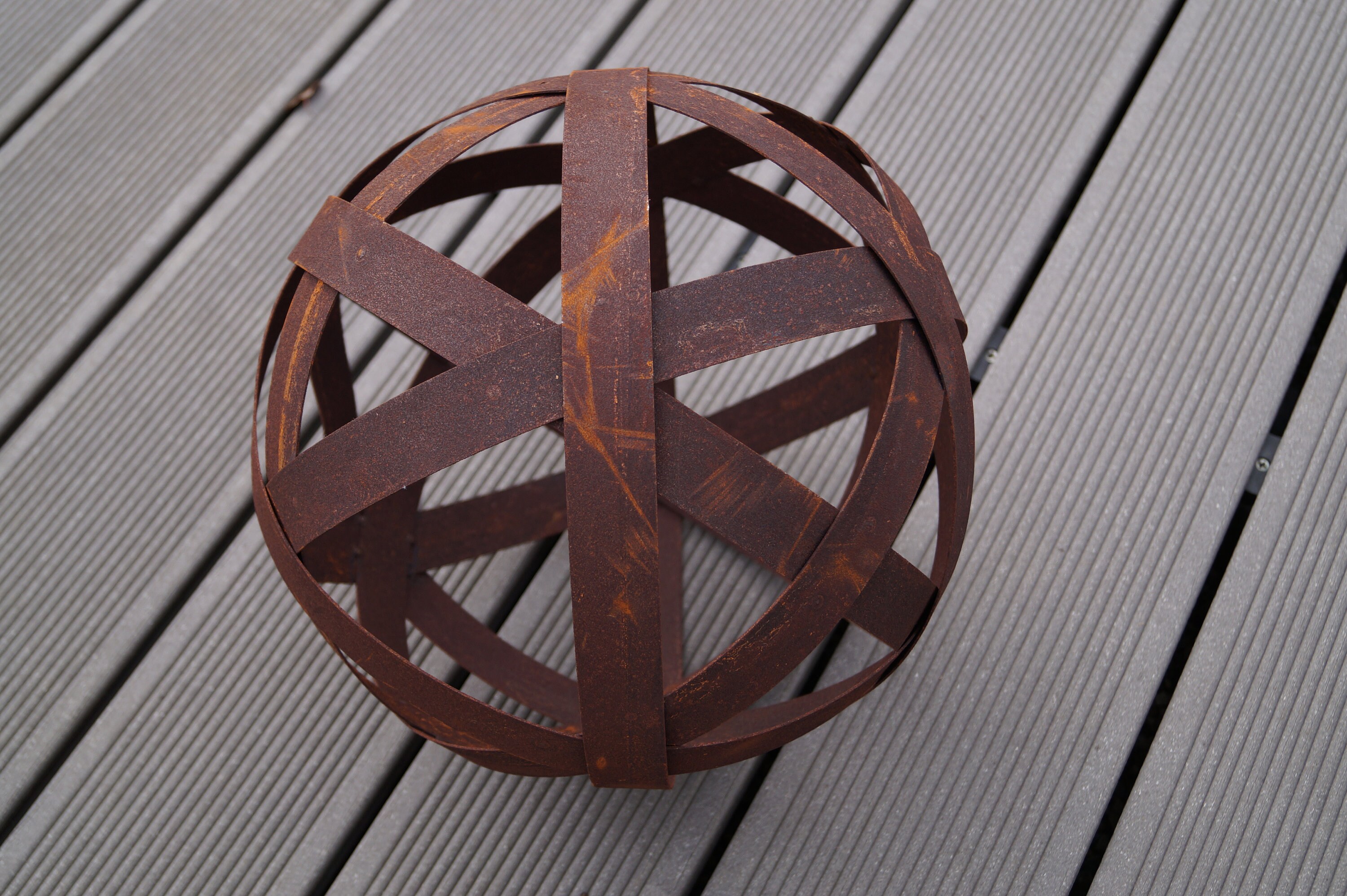 Rust Ball, Ball Made of Rust, 20 Cm Diameter, Garden Decoration for ...