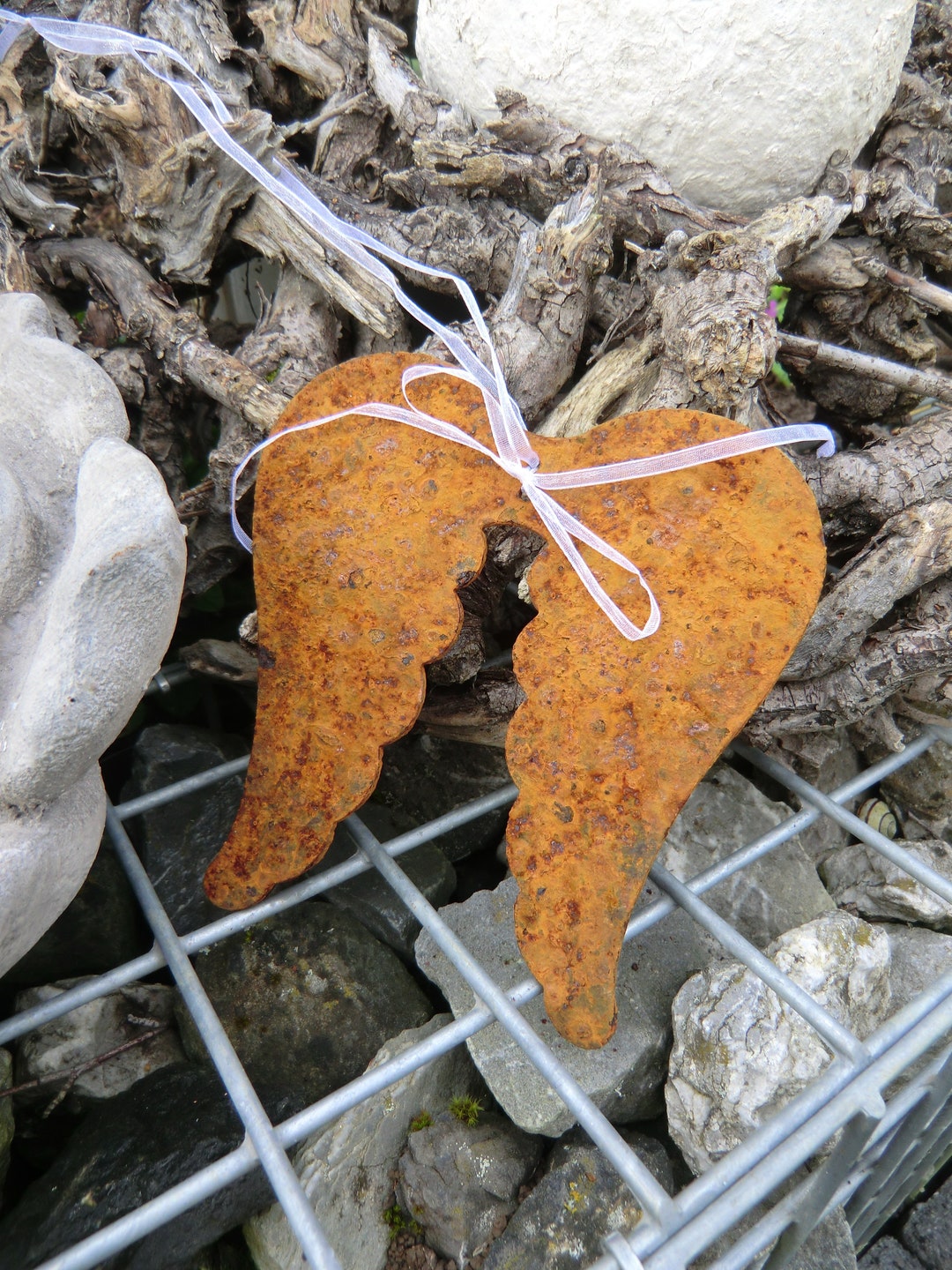 Angel Wings Patina, Guardian Angel, Wings Large Shape, Rusty, Garden ...