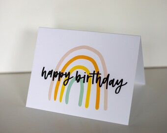Printable Birthday Card, Boho Happy Birthday Card, Cute Birthday Cards ...