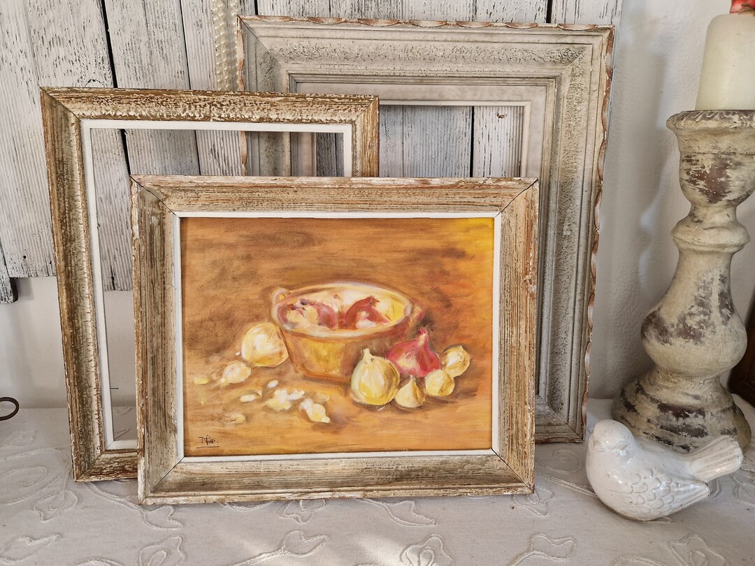 Set of 3 Shabby Chic Wooden Picture Frames One of Which Has a - Etsy