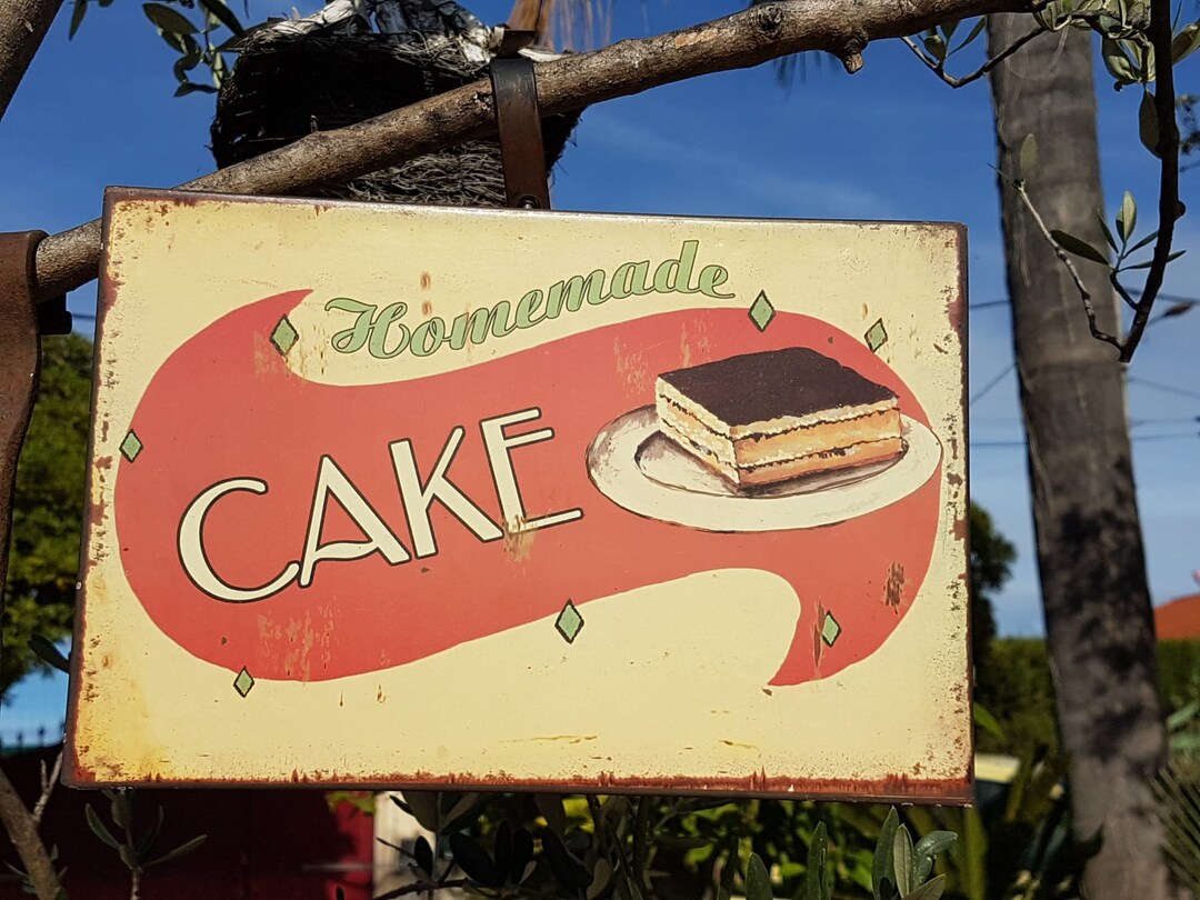 Decorative Metal Plate / Homemade Cake / Retro Decor - Etsy