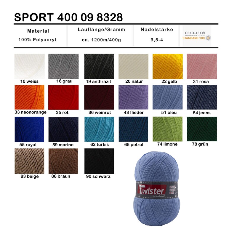Hobbii twister solid yarn - Etsy.de