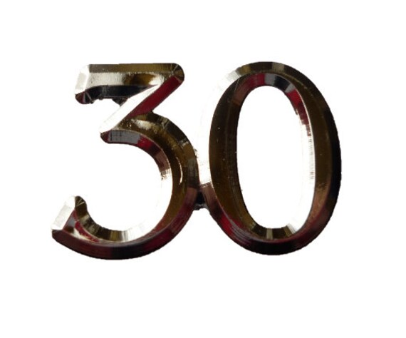 5 piezas de dispersión Número 30 Número de aniversario plata | Etsy