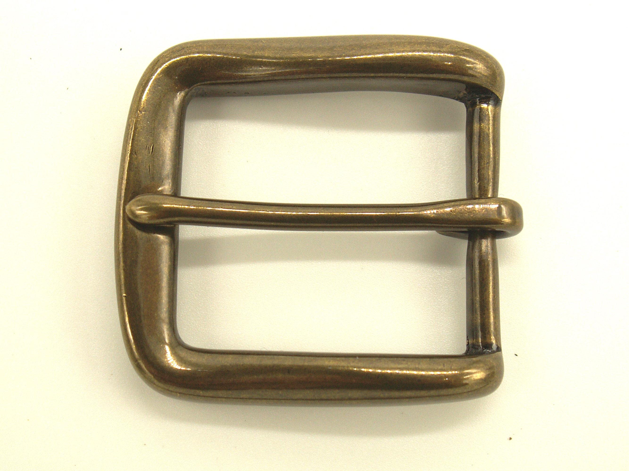 Belt Buckle 35 Mm Made of Solid Brass // Antique Brass-colored Heavy ...