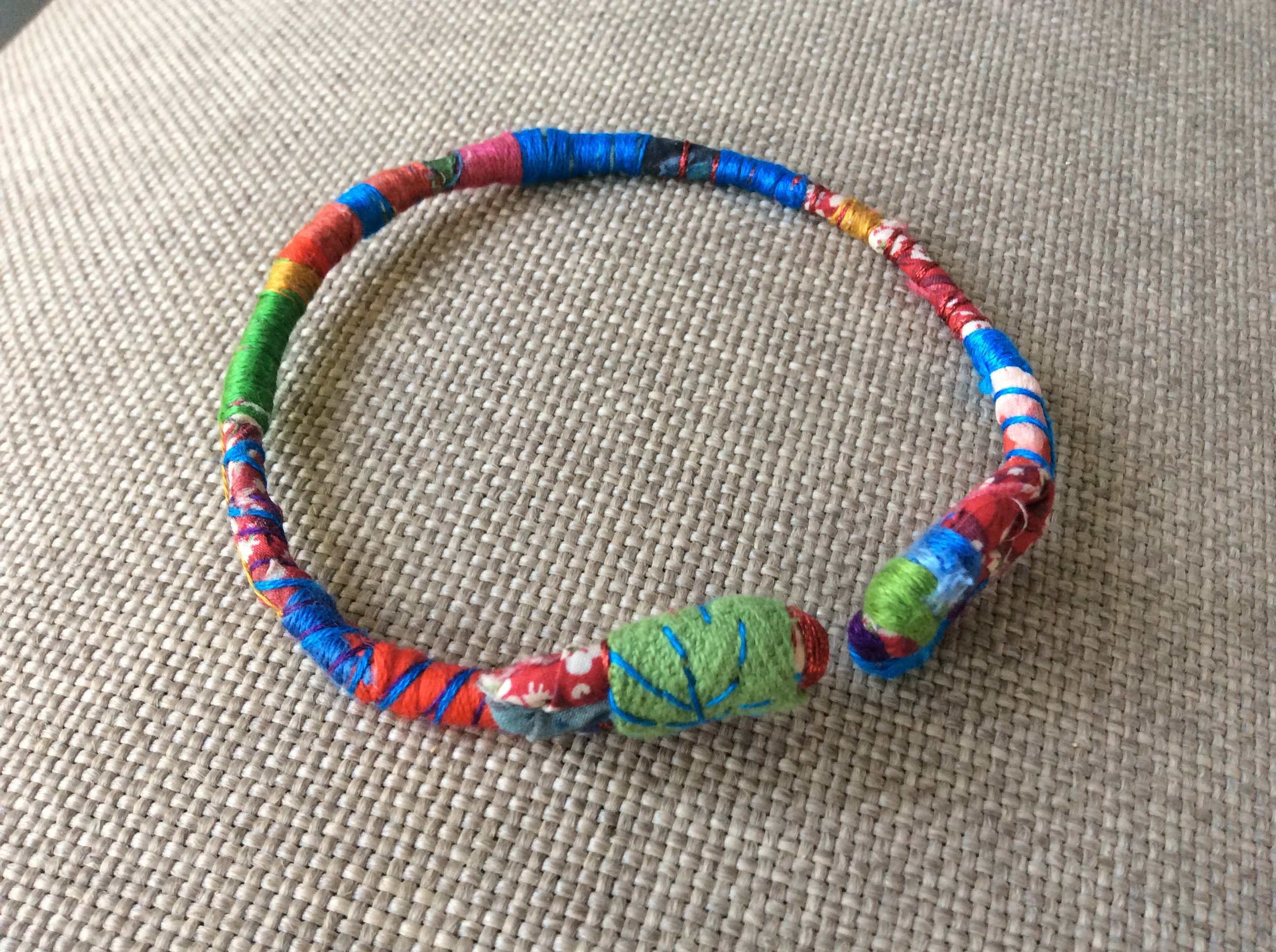 Textile Bracelet - Etsy