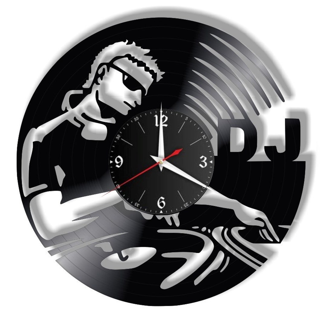 DJ Record Clock Vinyl Retro Wall Clock - Etsy