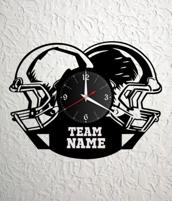 American Football Team Record Clock Vinyl Retro Wall Clock - Etsy UK