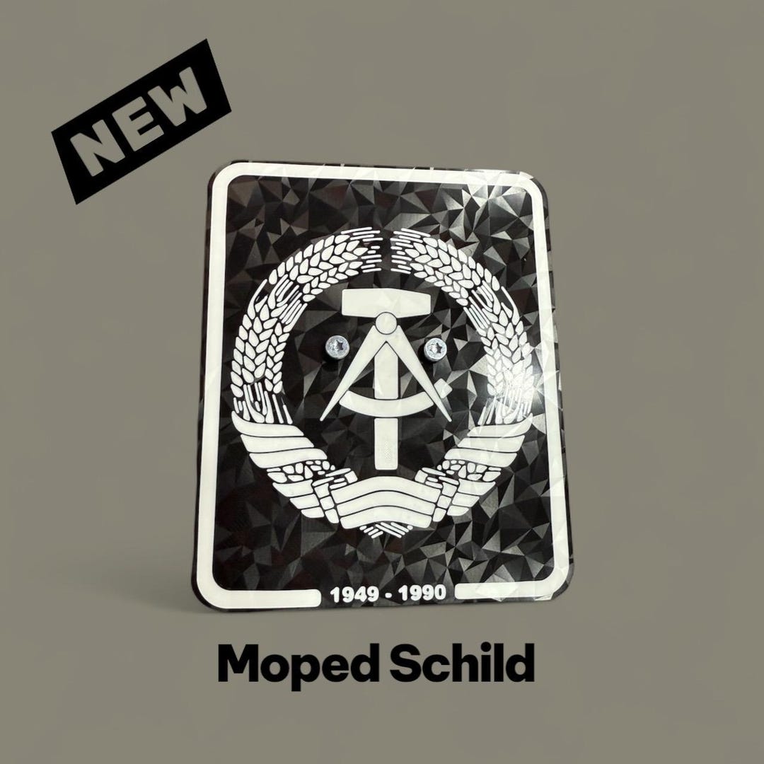 DDR Moped Sign for Meetings or Show Purposes Simson Schwalbe Mofa ...