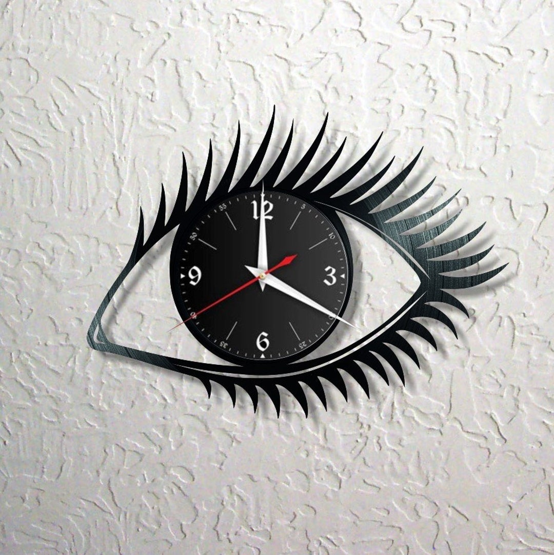Eye Record Clock Vinyl Retro Wall Clockindividual, Gift, Living Room ...