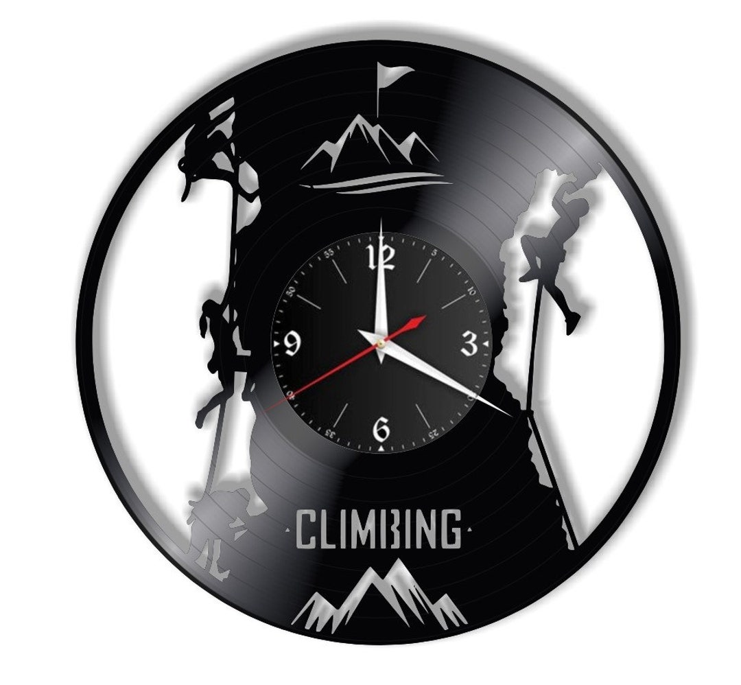 Climbing Record Clock Vinyl Retro Wall Clockindividual, Gift, Living ...
