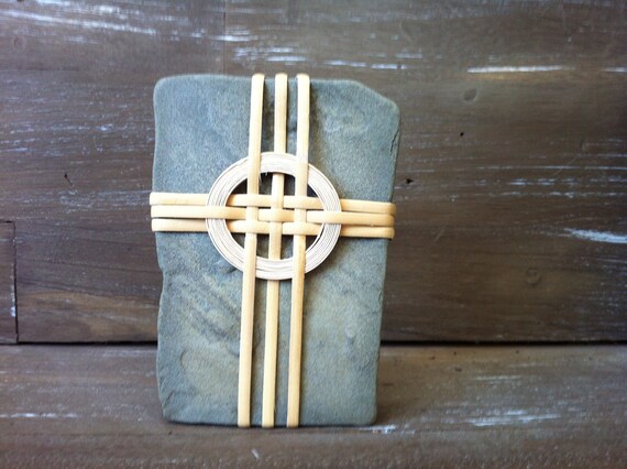 Cane Wrapped Free Standing Rock/japanese Basketry Wrapped | Etsy