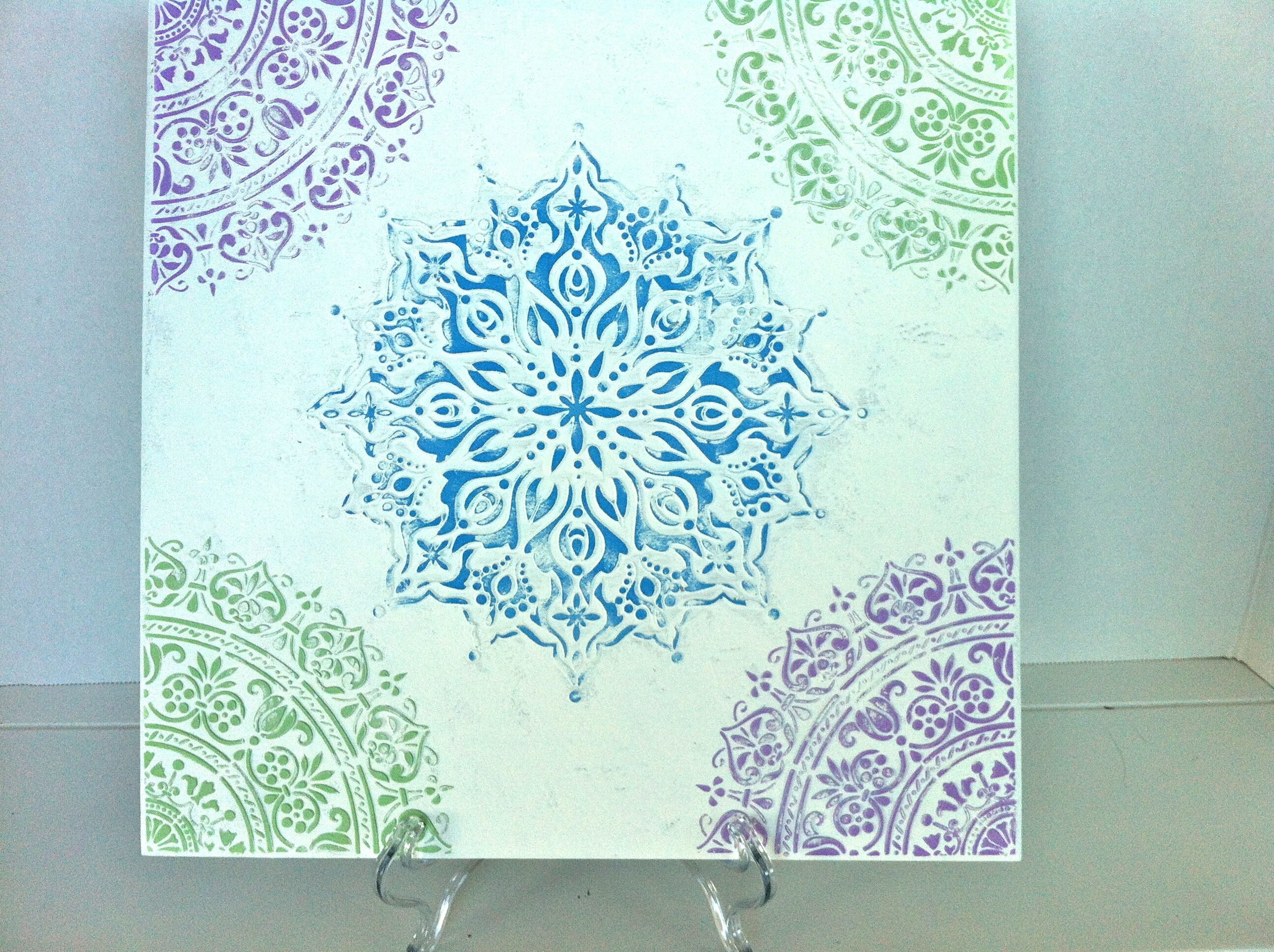 Raised Design Mandala Ceramic Tile Wall Art/12 X 12 Ceramic Tile Wall ...