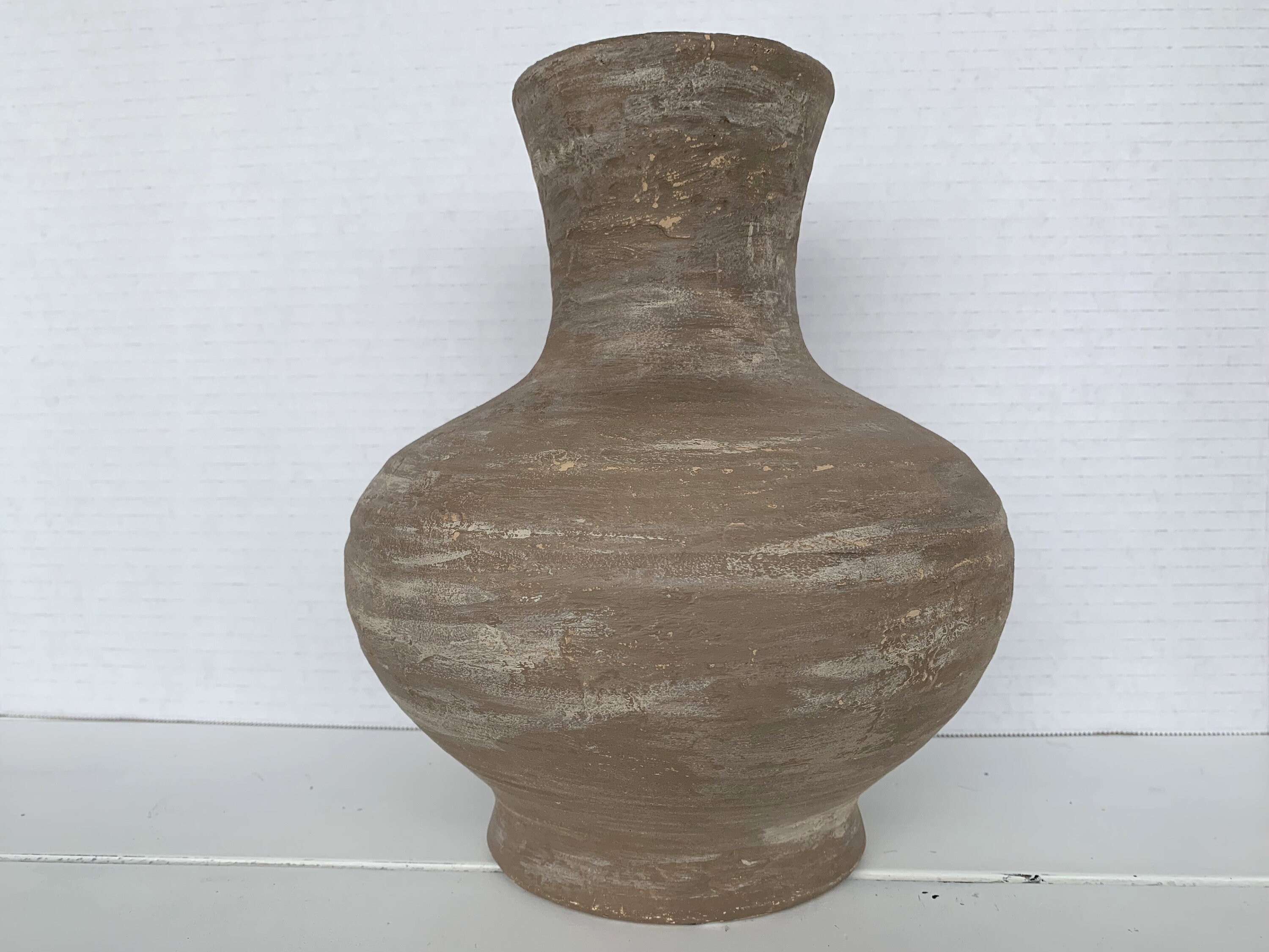 Artisan Designed Beige Clay Vase/clay Flower Vase/beige Flower Vase ...