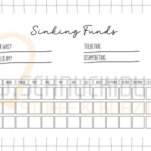 Sinking Funds - Tracker - Envelope Method - Savings Pot - A6 Envelopes ...