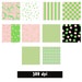 Digital Paper - Instant Download - Beautiful Pink & Green #2 - Etsy