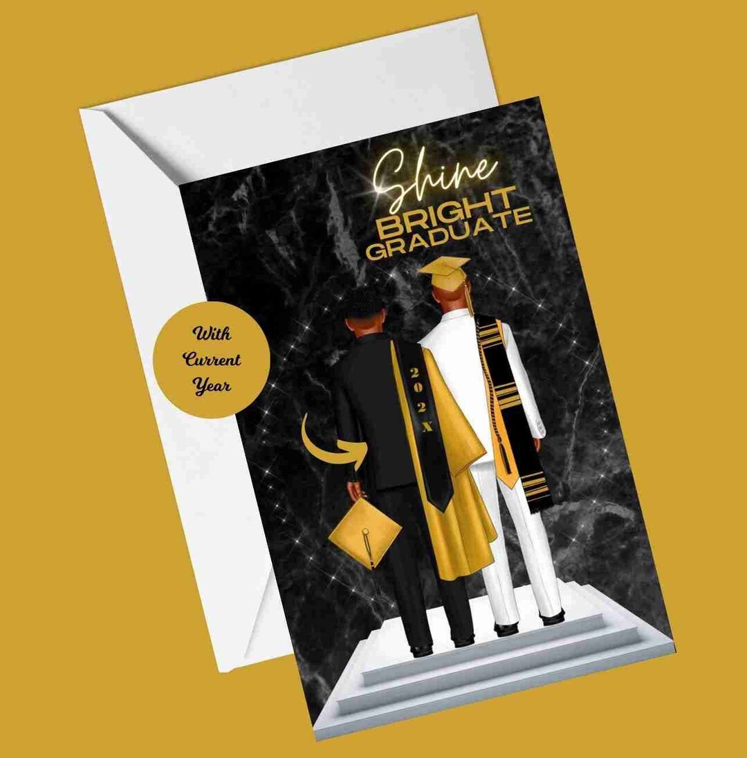 Graduation Cards for Men, African American Greeting Card, 2023 ...