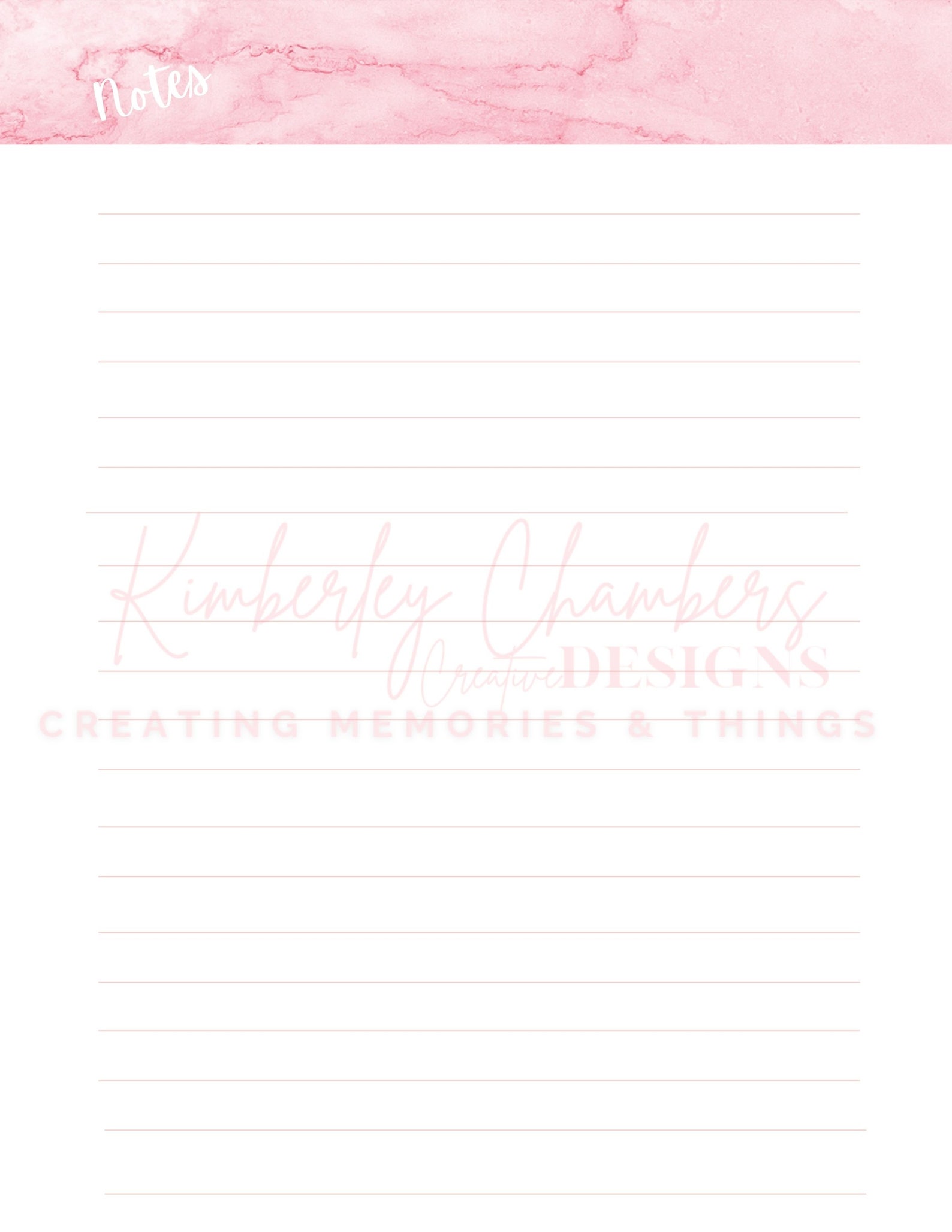 Editable Note Page Templates for Canva Planner Template | Etsy