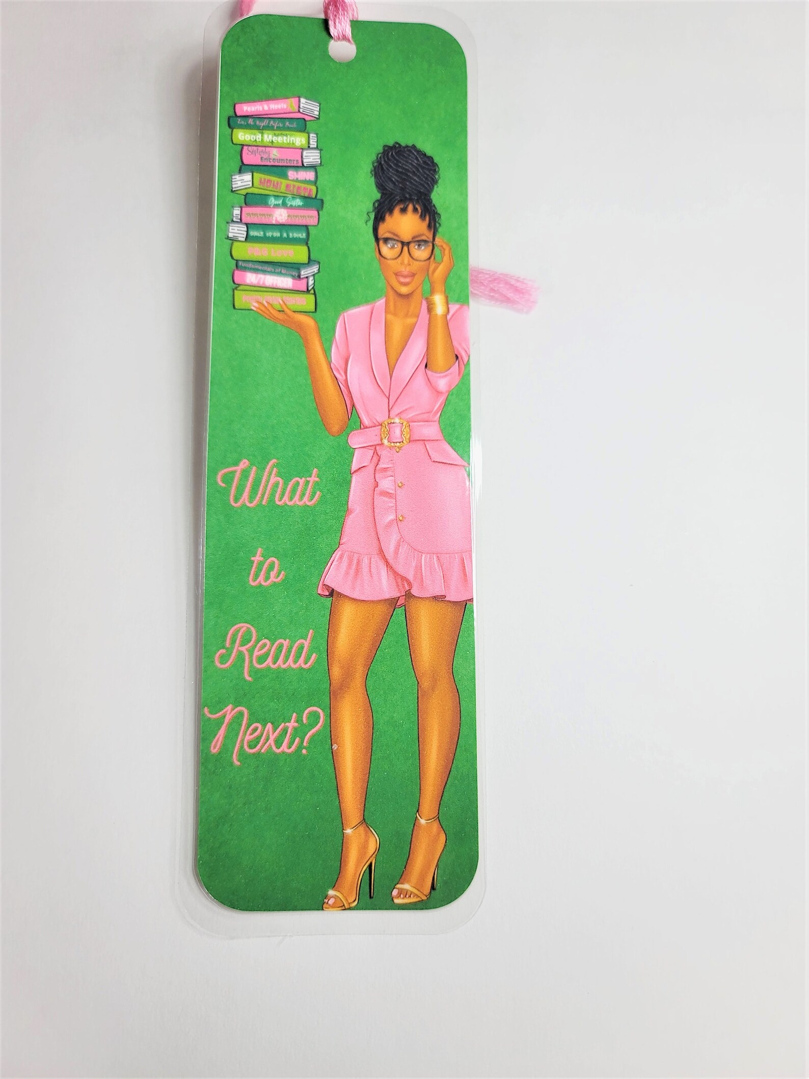 Pink and Green Bookmarks AKA Sorority Inspired Bookmarks | Etsy