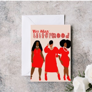 We Slay: Red and White Notecards, Happy Deltaversary Cards, African ...