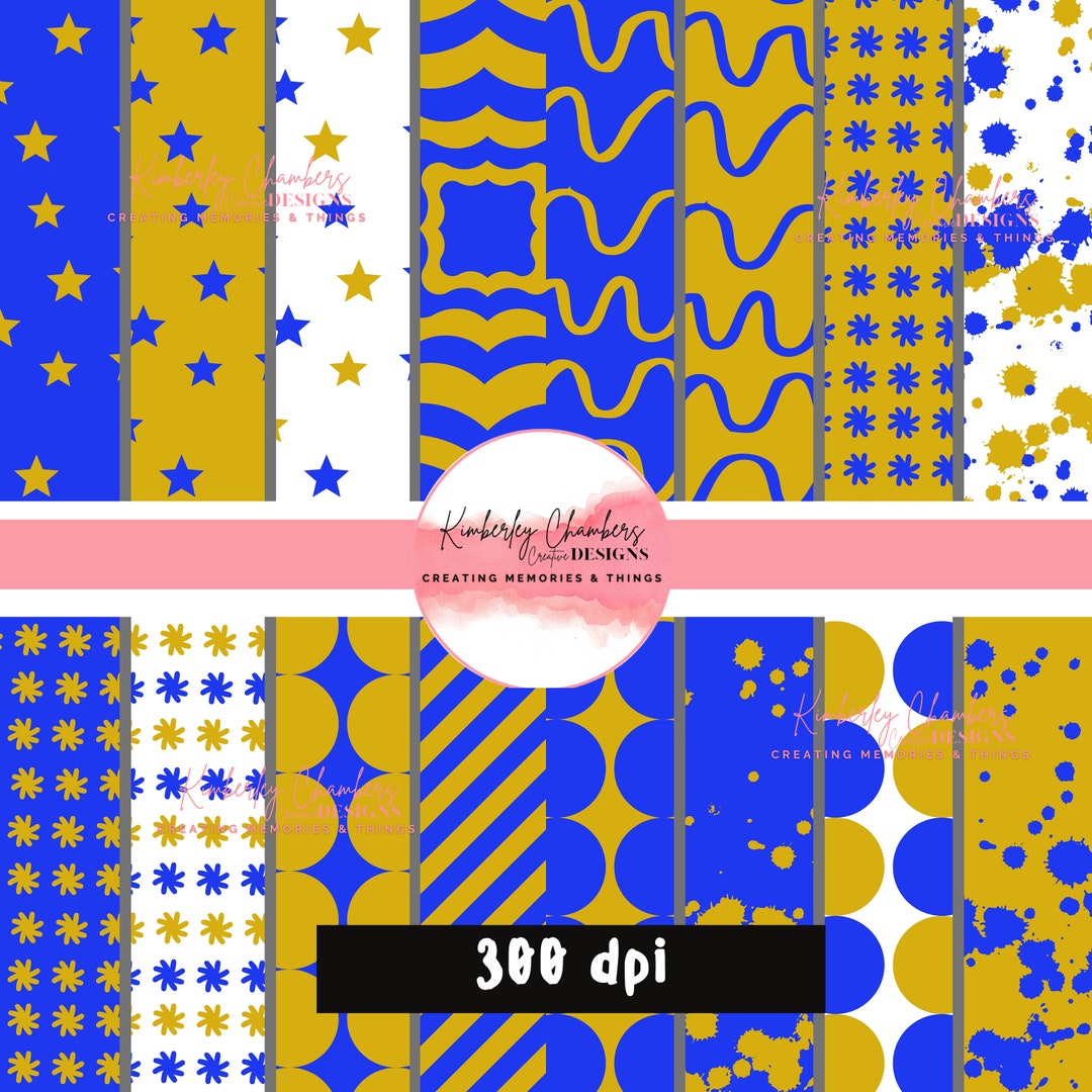 Digital Paper - Instant Download - Background Wallpaper Pack - Blue ...