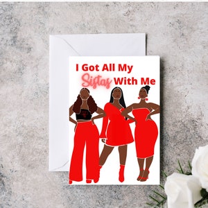 We Slay: Red and White Notecards, Happy Deltaversary Cards, African ...