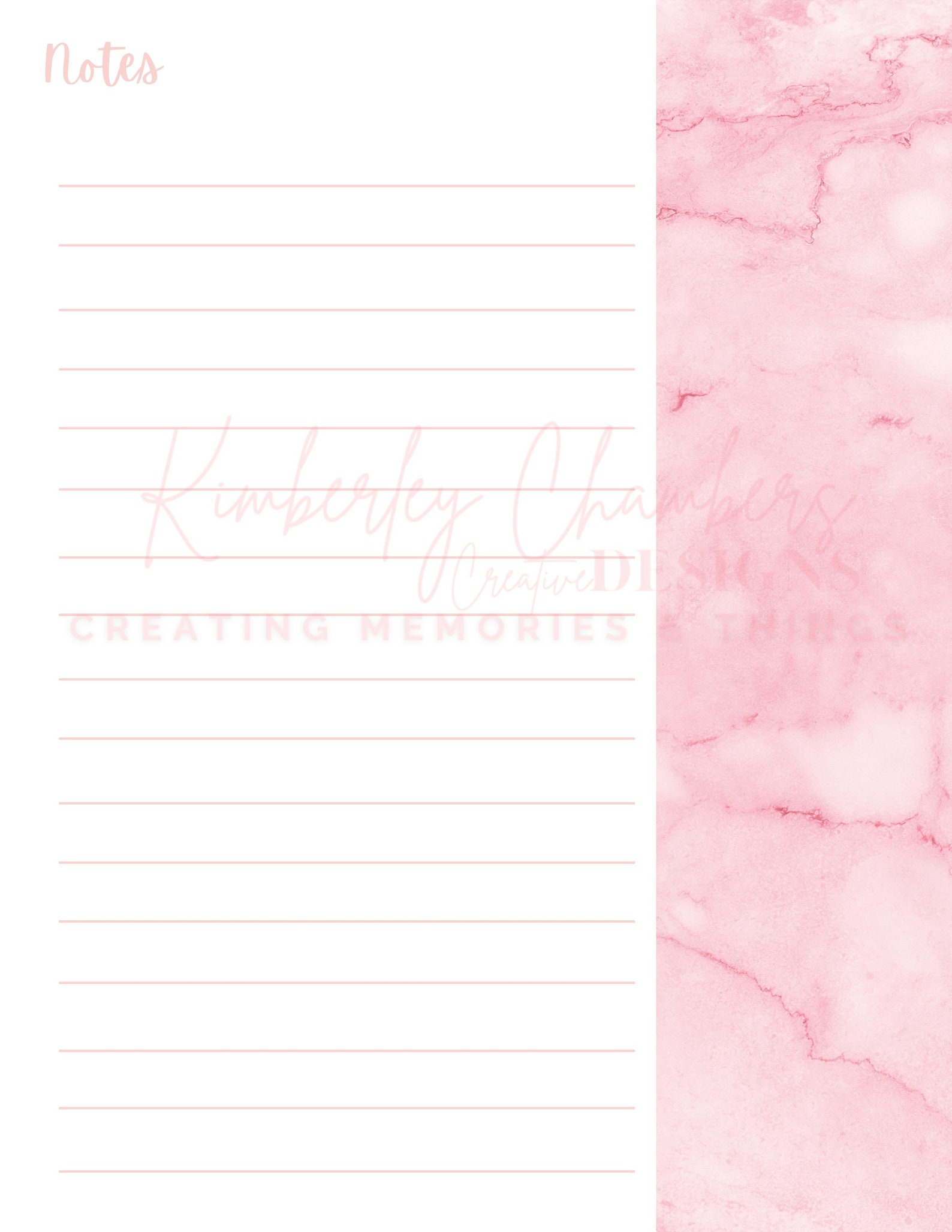 Editable Note Page Templates for Canva Planner Template - Etsy