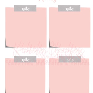 Editable Note Page Templates for Canva, Planner Template Canva ...