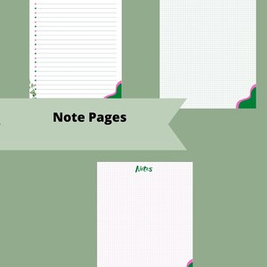 Pink and Green Planner Pack, Printable Pages and Digital Paper Freebies ...