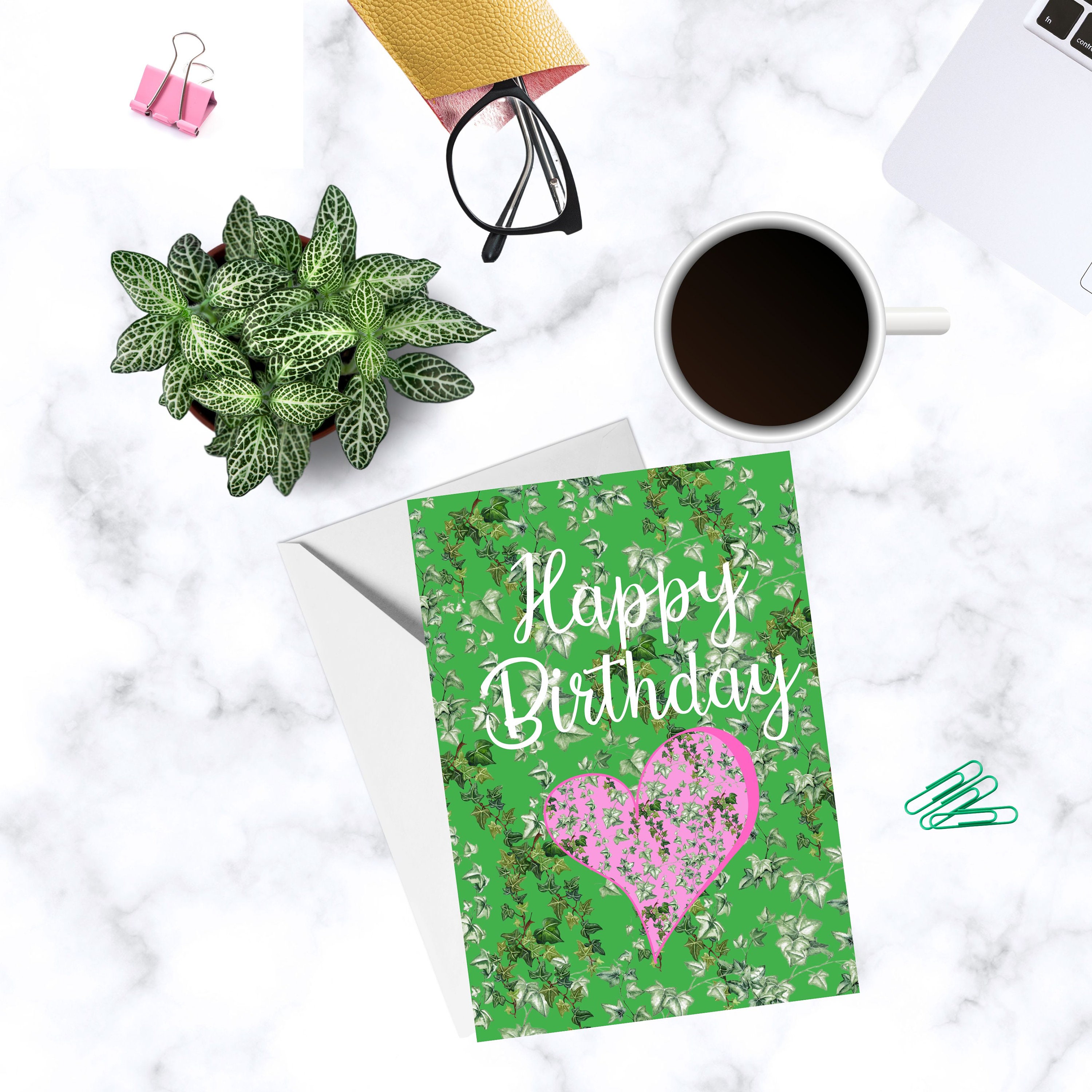 Digital Paper Instant Download Beautiful Pink & Green - Etsy