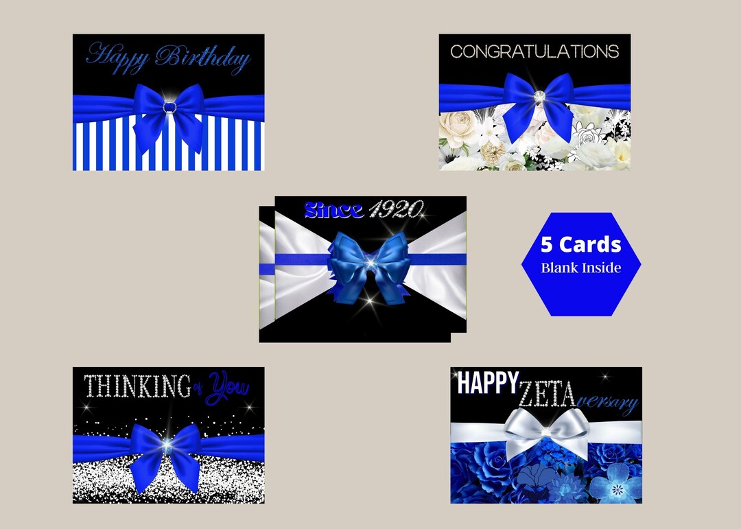 BW Ribbon - Blue and White Notecards, Birthday Cards, Occasion, African ...