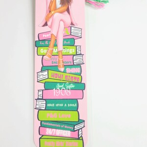 Pink and Green Bookmarks, AKA Sorority Inspired Bookmarks, Planner Page ...