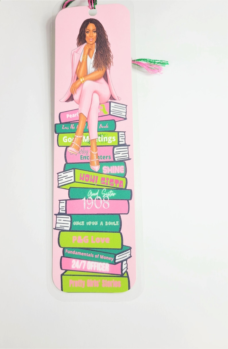 Pink and Green Bookmarks AKA Sorority Inspired Bookmarks - Etsy