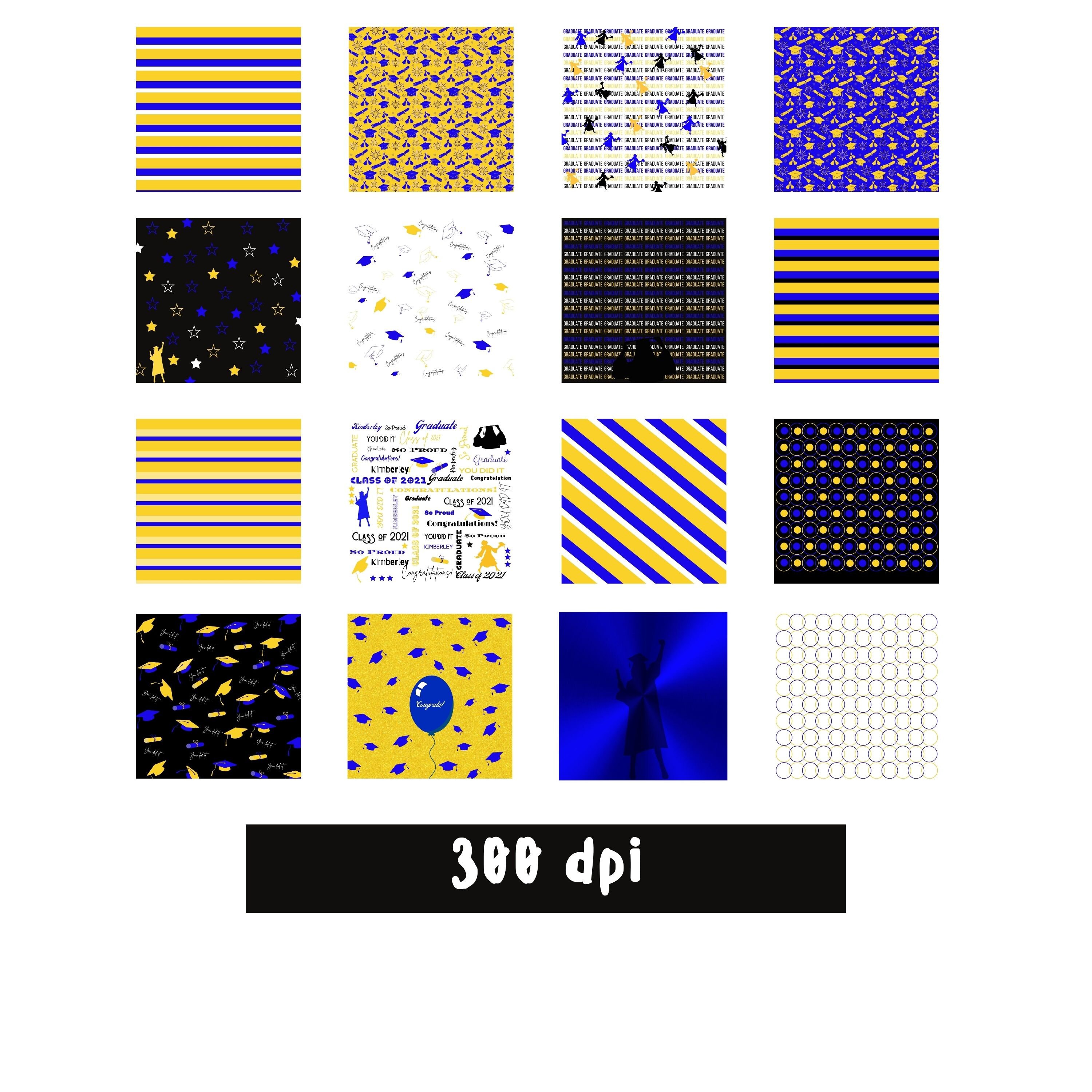 Digital Paper Instant Download Graduation Pack Blue & - Etsy