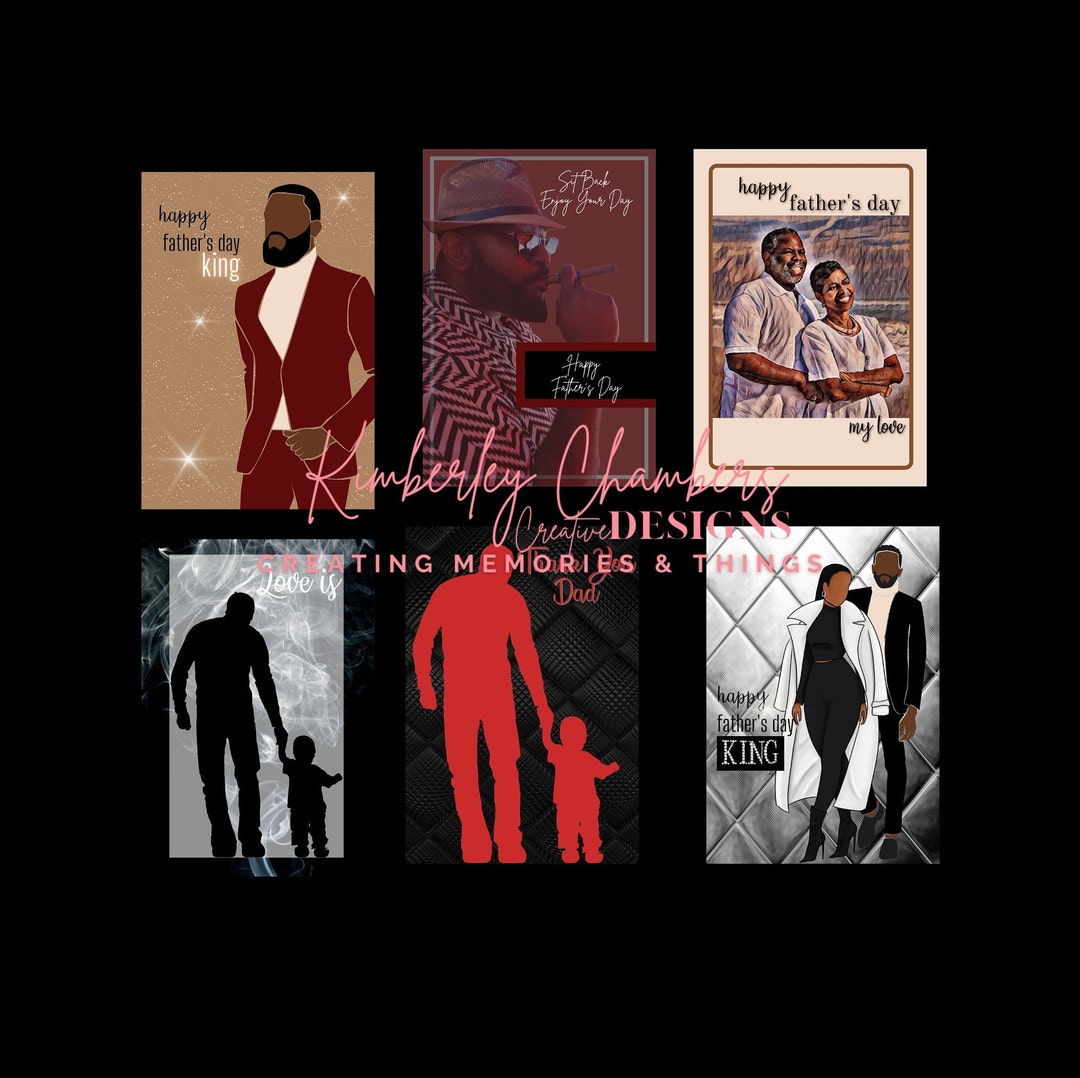 2 African American Fathers Day Cards Black Fathers Day Card Father