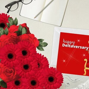 Red and White Notecards, Happy Deltaversary Cards, African American ...