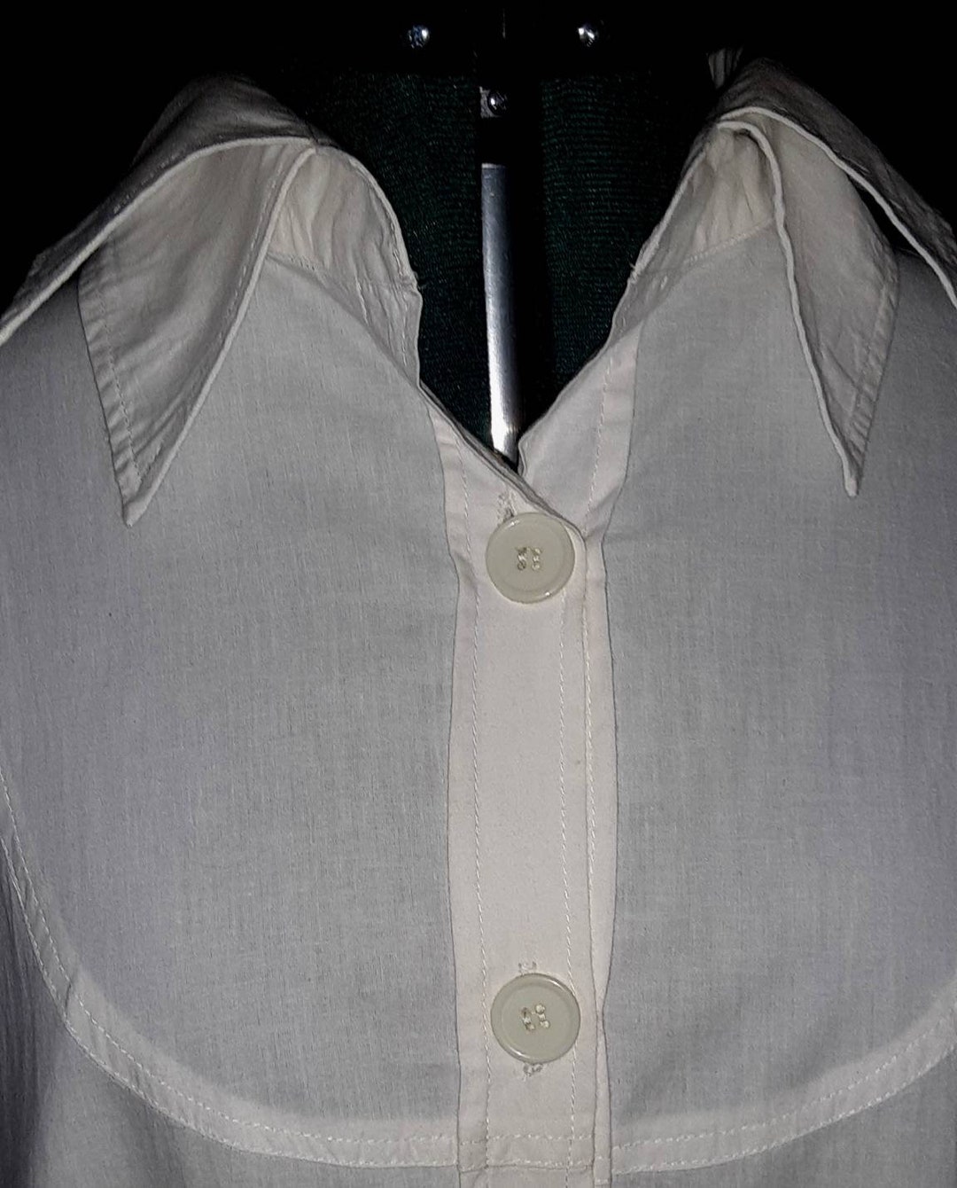 Modest Womens White Button Down Collared Dress. - Etsy