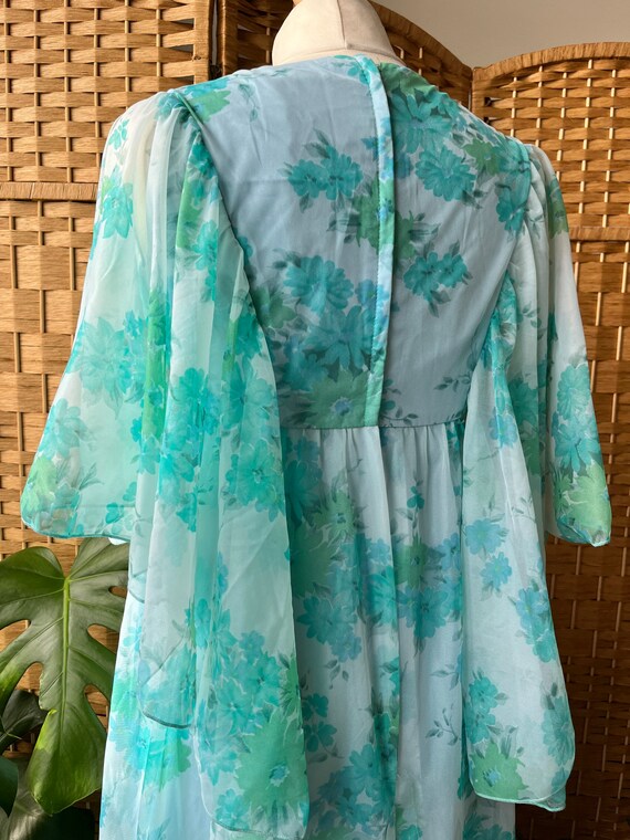 1960s chiffon maxi S 10 // iconic regency inspired bl… - Gem