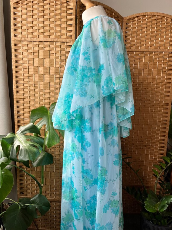 1960s chiffon maxi S 10 // iconic regency inspired bl… - Gem