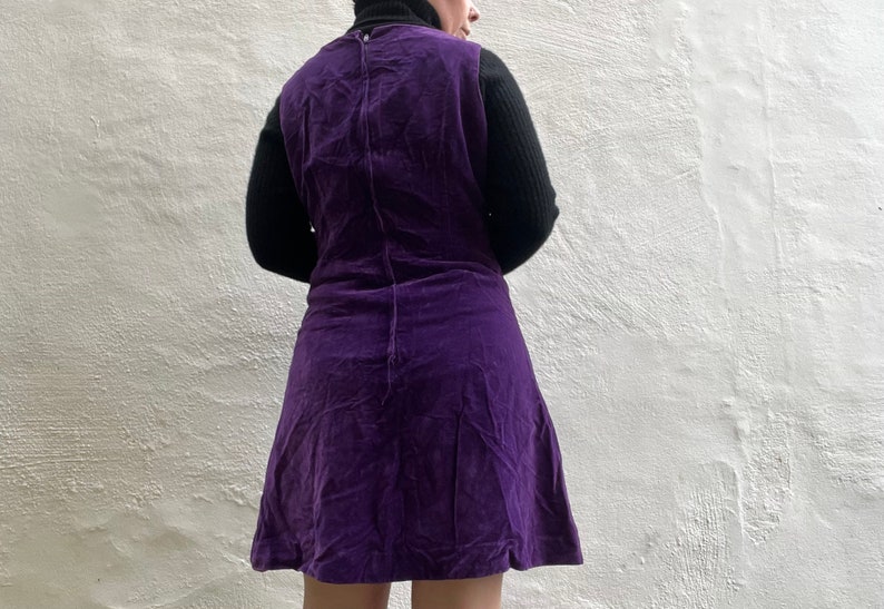 1970s Mod Dress XS // Iconic Scooter Girl Micro Mini Mod Purple Space ...