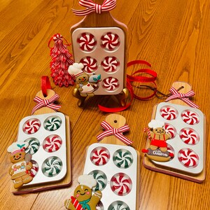Christmas Fake Mini Peppermint Candies in Cupcake Pan, Small Bread ...