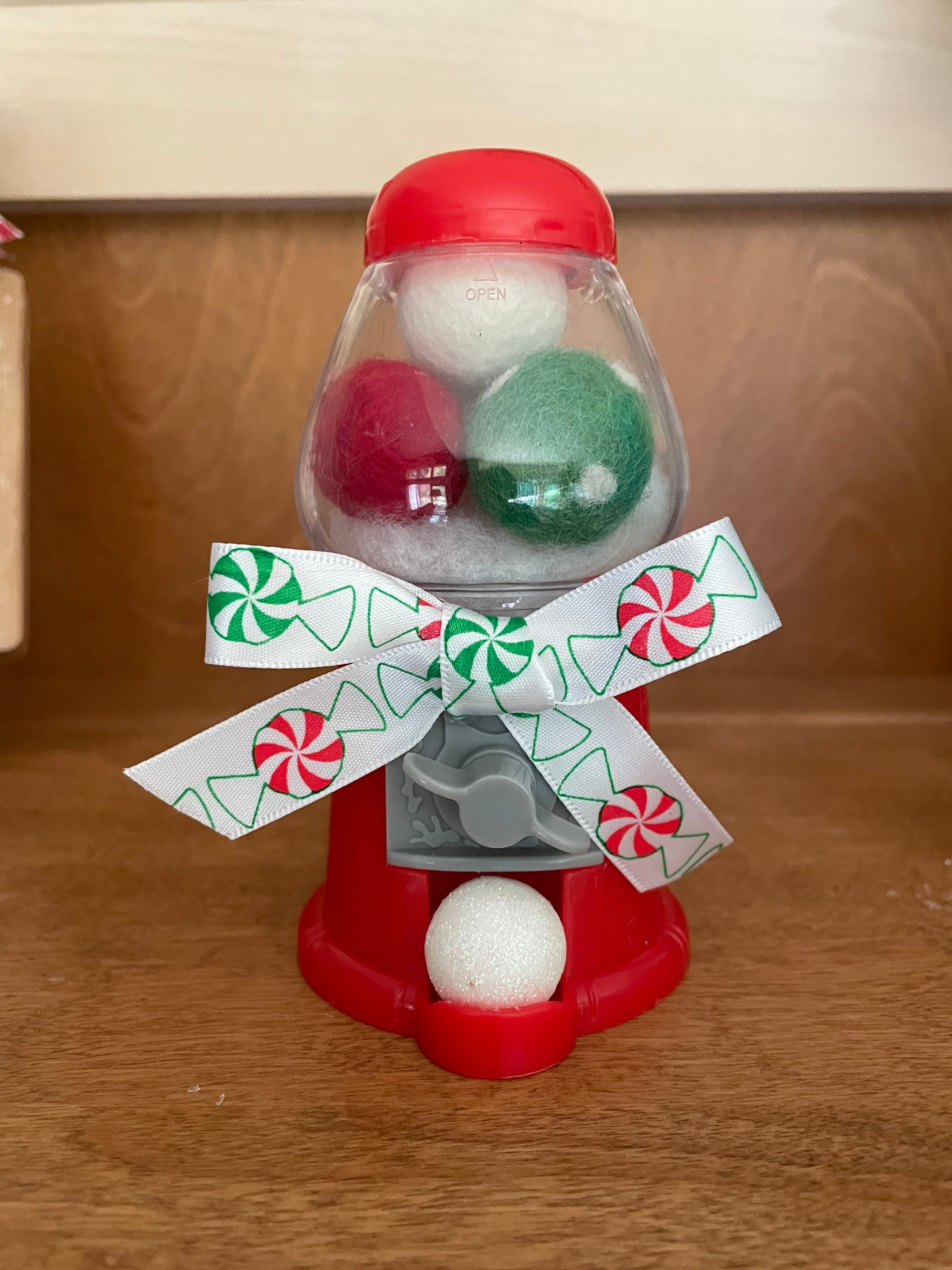 Mini Christmas Gum Ball Machine Holiday Mini Gum Ball Machine - Etsy