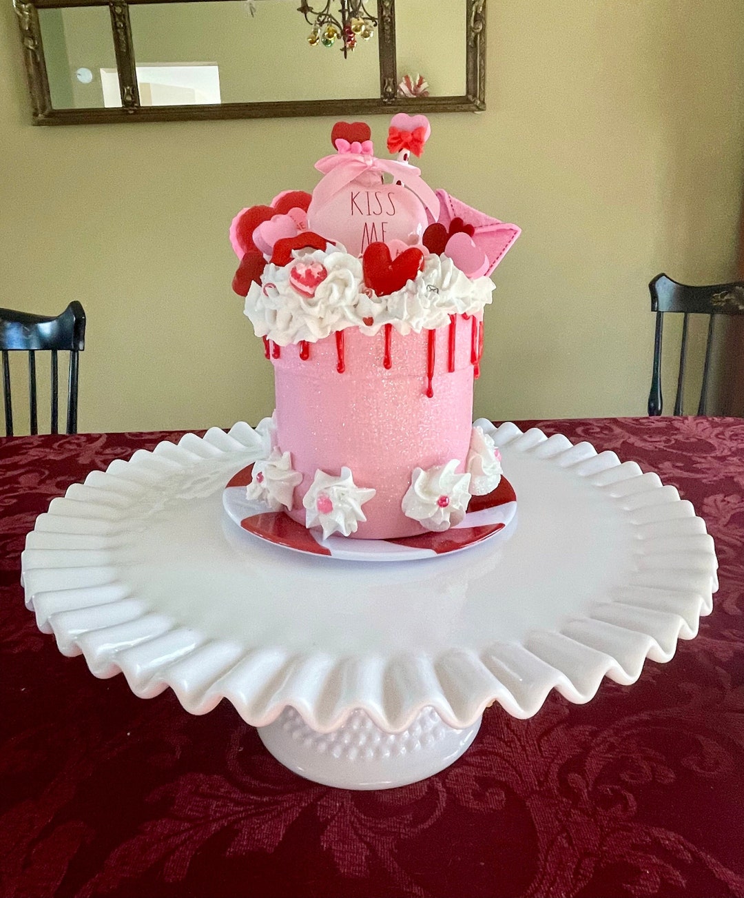 Valentine Fake Bake Cake, Faux Valentine Sweet Treat, Valentines Day ...