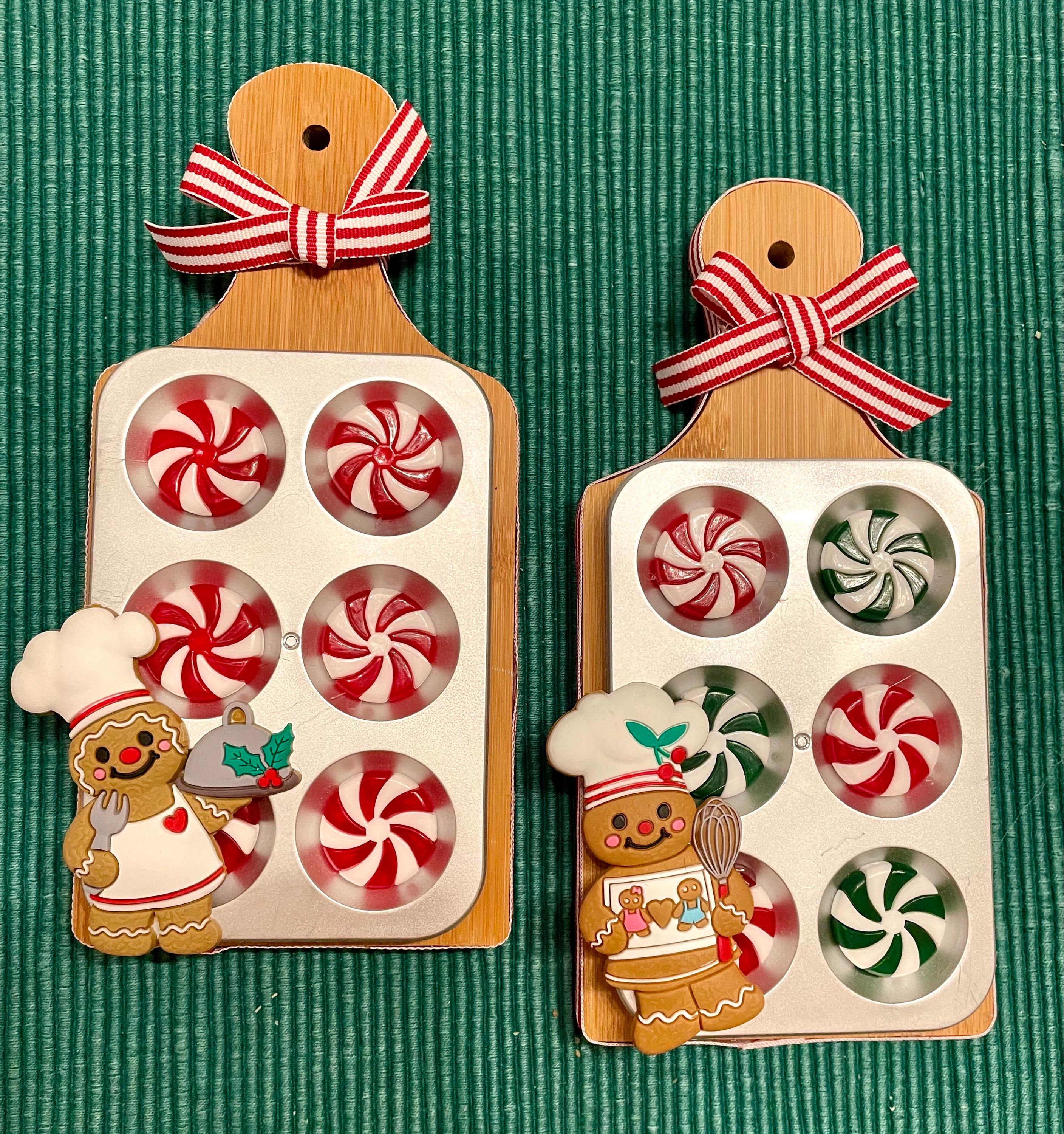 Christmas Fake Mini Peppermint Candies in Cupcake Pan, Small Bread ...