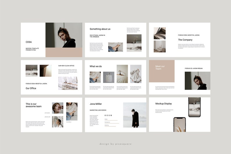 COSA Stylish Powerpoint Template Presentation Creative and - Etsy