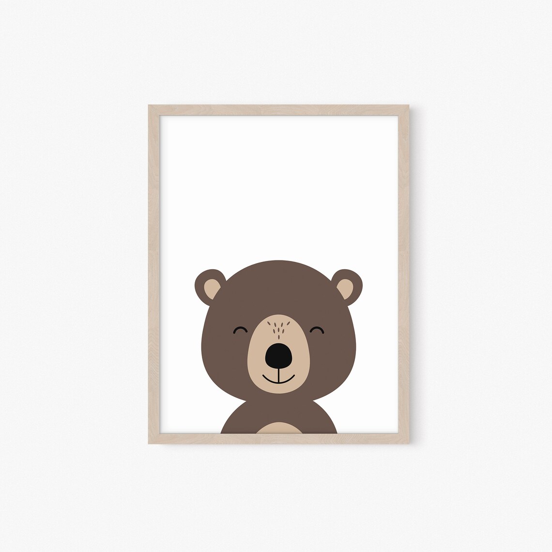 Bear Printable Wall Art Nursery Decor Cute Bear Animal Baby - Etsy