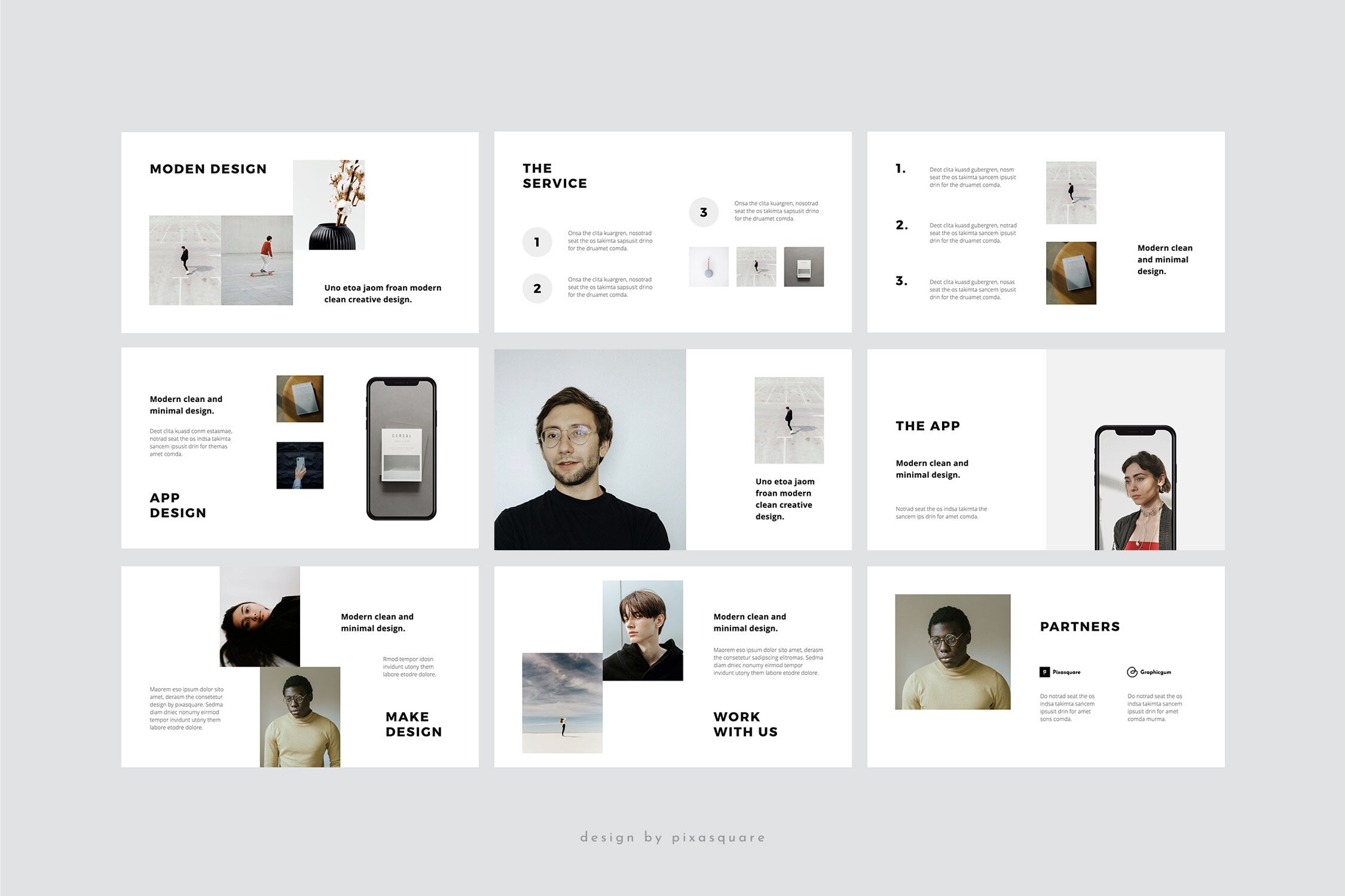 MODEN Stylish and Modern Google Slides Template Presentation, Creative ...