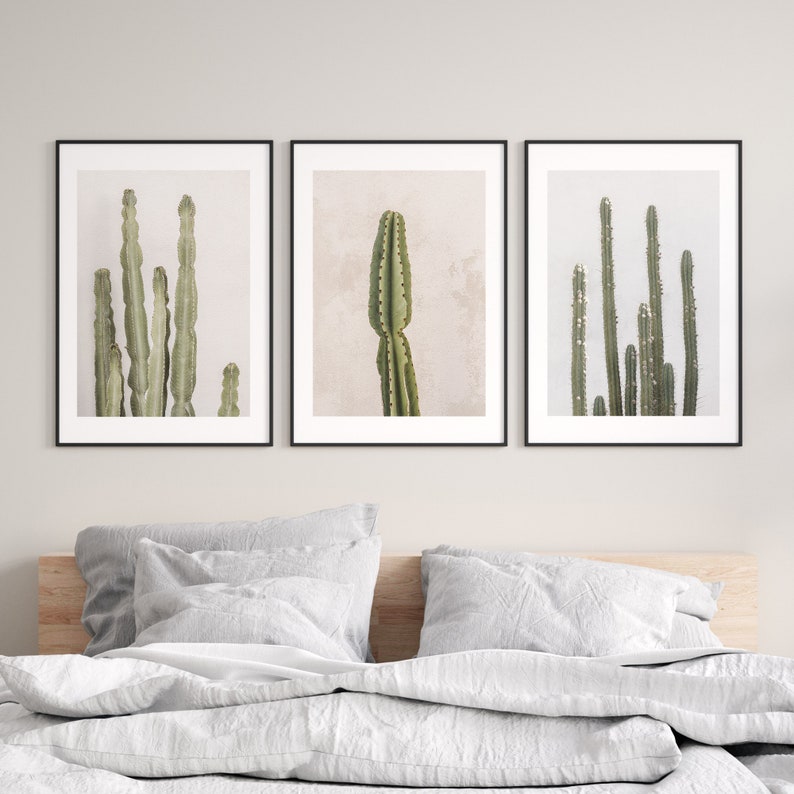 Print Set of 3 Cactus Wall Art Set of 3 Wall Art Printable - Etsy