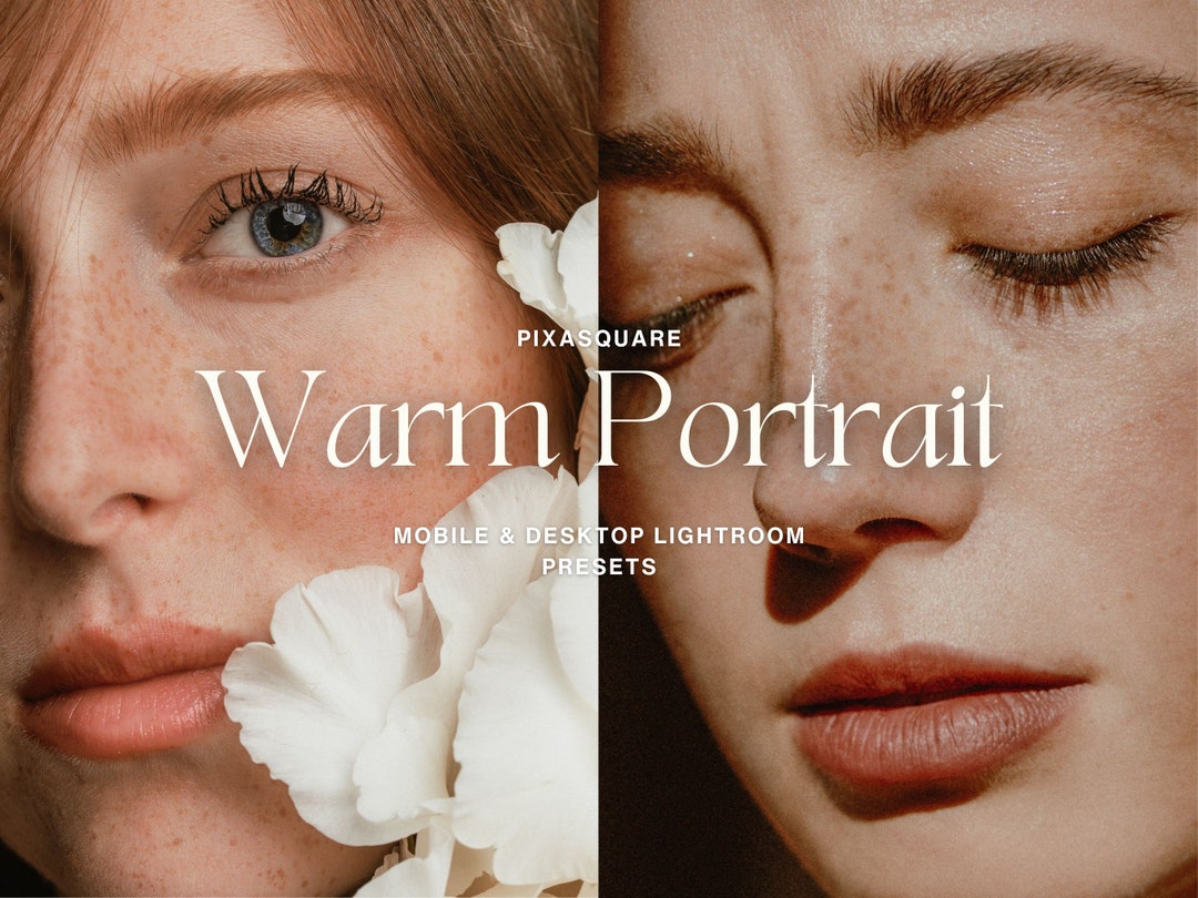 5 Portrait Lightroom Presets, Mobile and Desktop, Perfect Skin, Beauty ...
